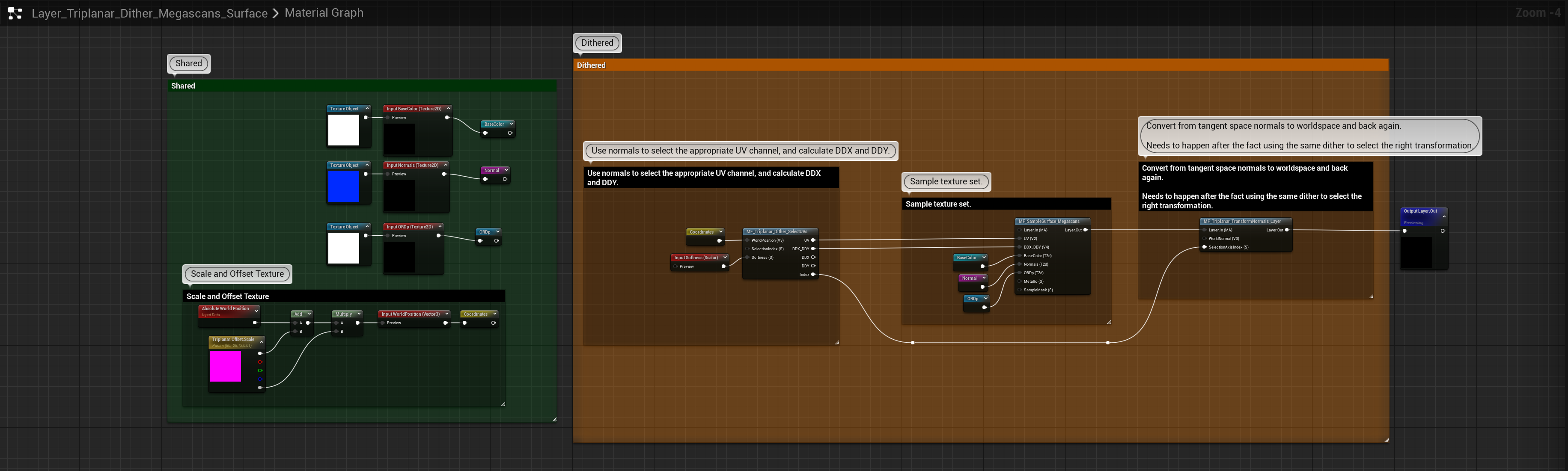 Triplanar, Dithered Triplanar, and Biplanar Mapping in Unreal | Ryan DowlingSoka